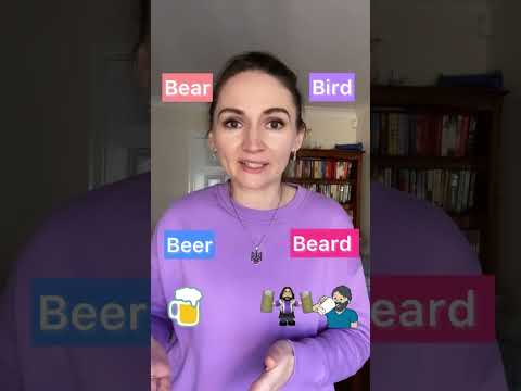 BEARD BEER BEAR BIRD - PRONUNCIATION. Let’s study English together! #Helenrox #english  #अंग्रेज़ी