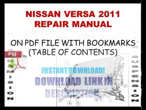 Nissan Versa 2011 Service Repair Manual