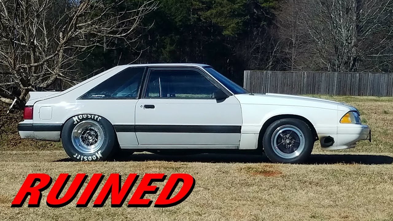 WRECKED - Forgot Hood Pins on my Turbo Mustang *VIDEO CLIP*