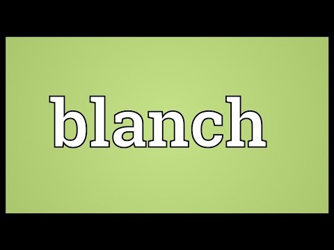 Blanch Meaning