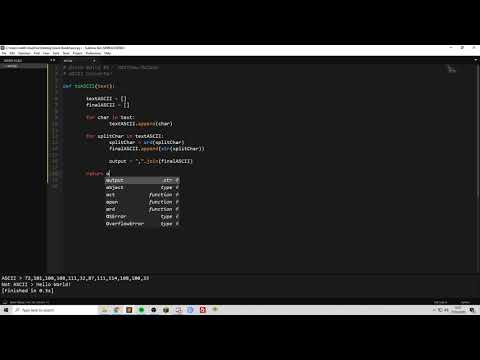 Python Quick Builds #2 - ASCII Converter