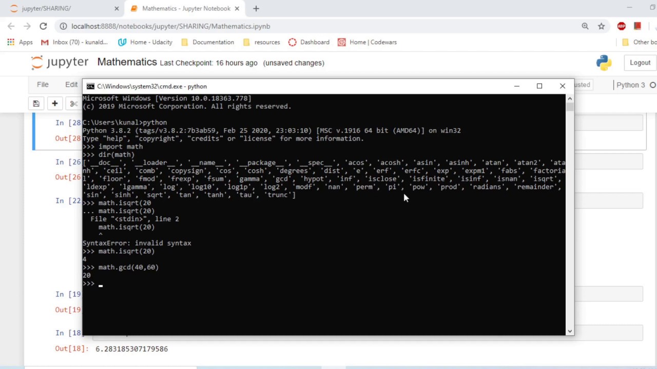 Exploring math module in Python