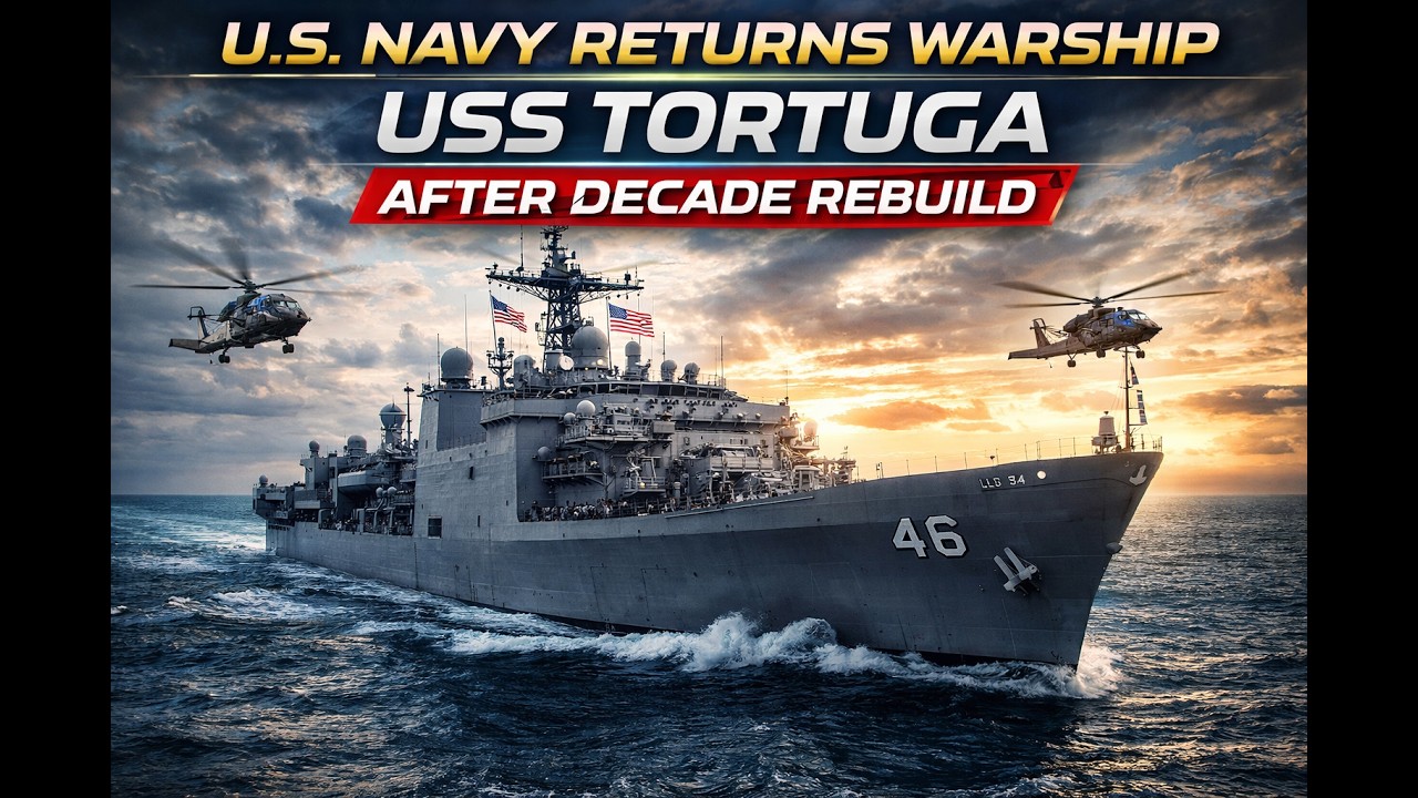 U.S. Navy returns warship USS Tortuga after decade rebuild