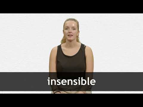 English Translation of “INSENSIBLE” | Collins French-English Dictionary