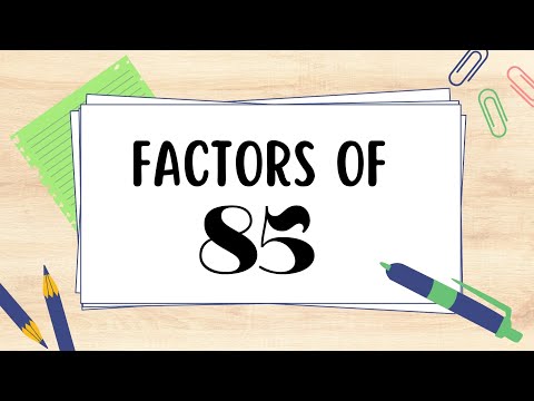Factors of 85||what are the factors of 85?||how to find factors of 85?||factors of a number