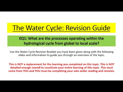 Edexcel A Level Geography - Water Cycle EQ1 Revision