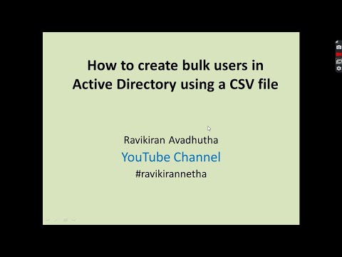 How to create bulk users in Active Directory using PowerShell Script with importing CSV file
