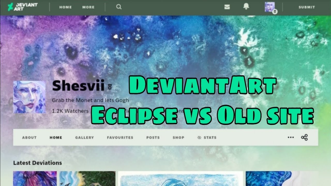 DeviantArt Eclipse vs Old DeviantArt quick comparison (mobile site)
