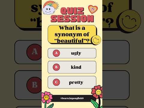 What is a synonym of “beautiful”? #quiz #english #puzzle