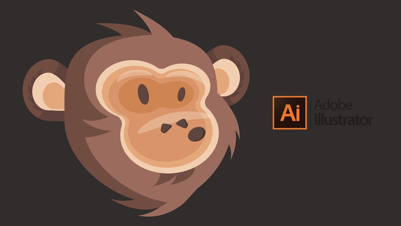 Flat Design Monkey Tutorial In Adobe Illustrator CC