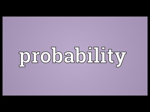 Probability Meaning