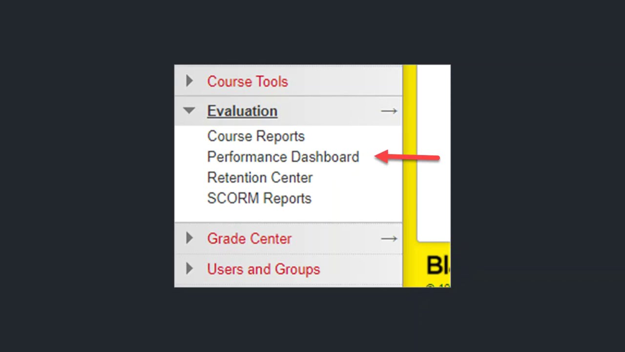 Blackboard Performance Dashboard