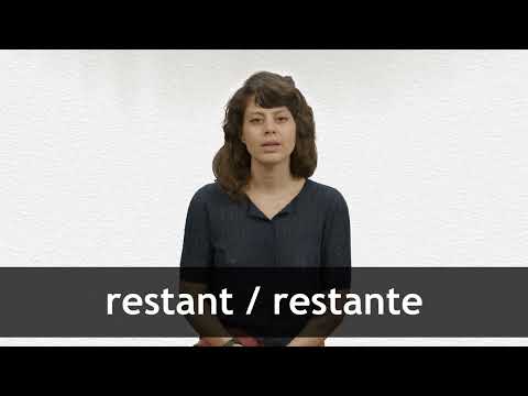 English Translation of “RESTANT” | Collins French-English Dictionary