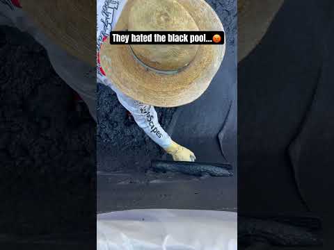 They hated the black pool 😡 satisfying plaster installation—start to finish #construction #diy