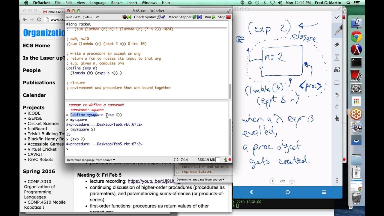 UMass Lowell Organization of Programming Languages 2016-02-08