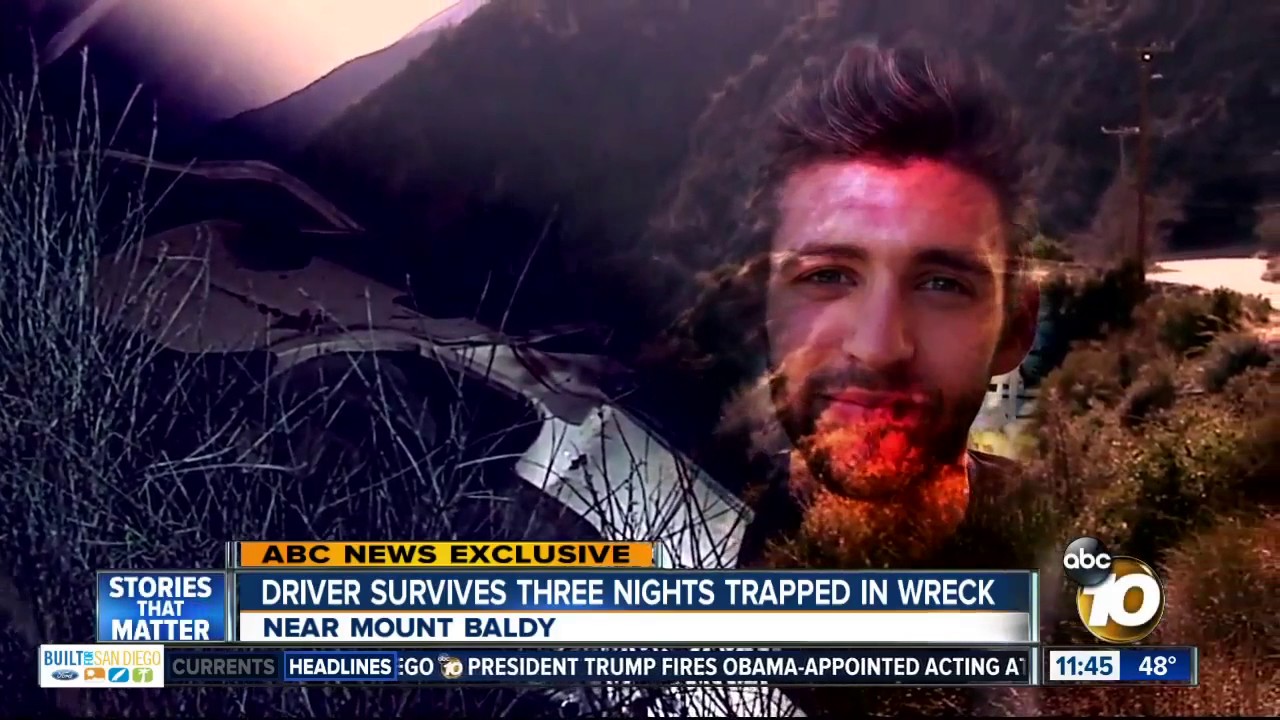 Man survives major injuries, trapped for days after car crash