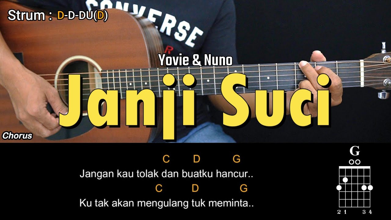 Janji Suci - Yovie & Nuno | Tutorial Chord Gitar Mudah dan Lirik