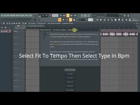 HOW TO MATCH OR FIT A SONG BPM IN FL STUDIO 20