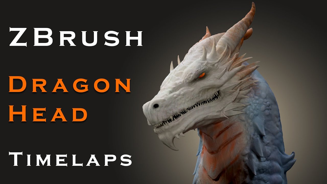 Learn 3D Sculpting of Dragon Head In ZBrush - Step by Step Tutorial
