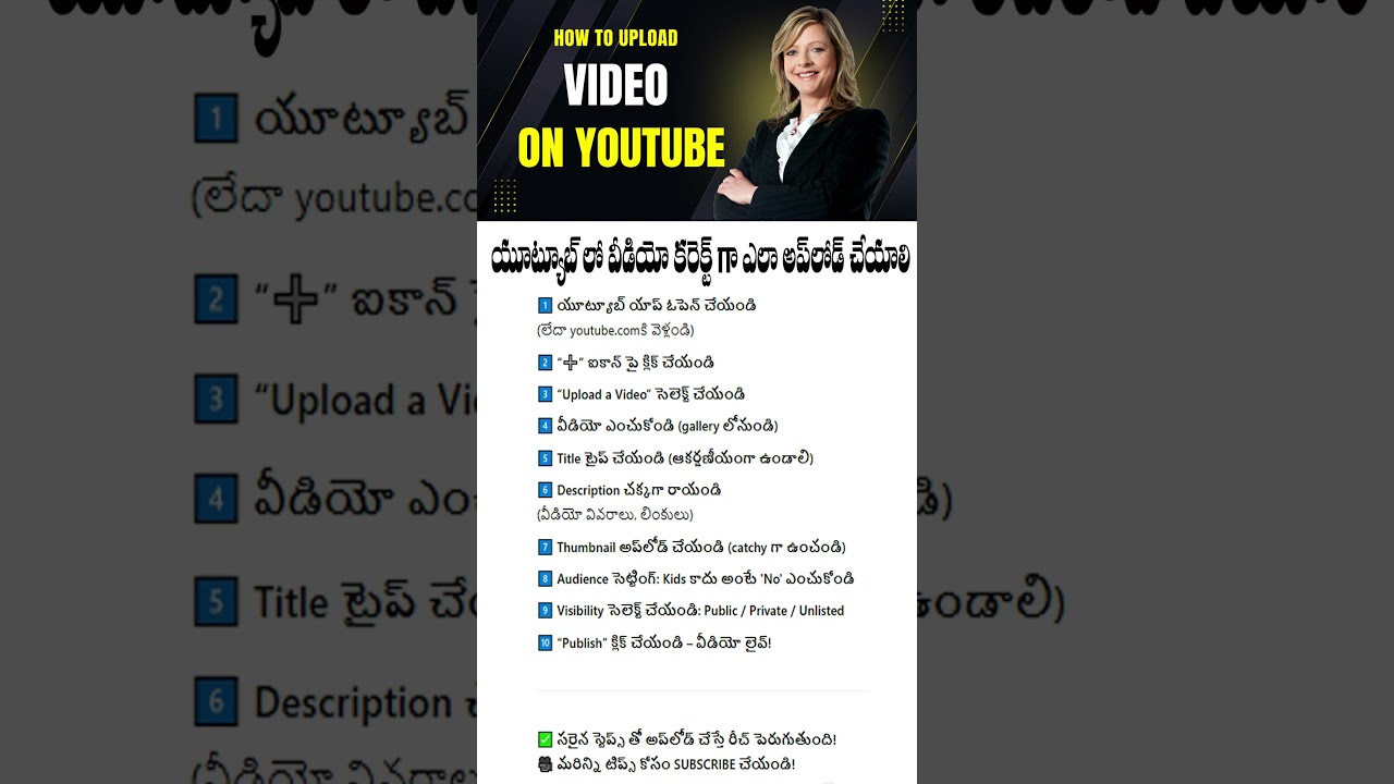 Youtube Video Nu Ela Correct Ga Upload Cheyali || How To Upload Video On Youtube ?