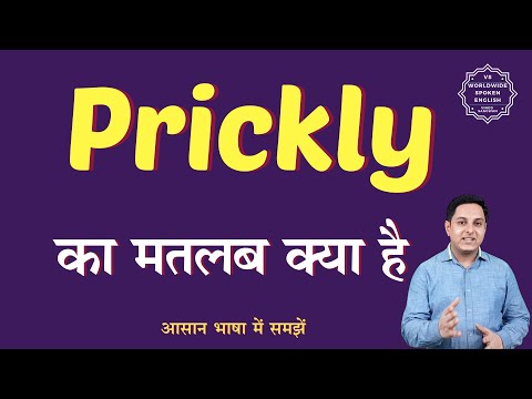 Prickly meaning in Hindi | Prickly ka matlab kya hota hai | English to hindi