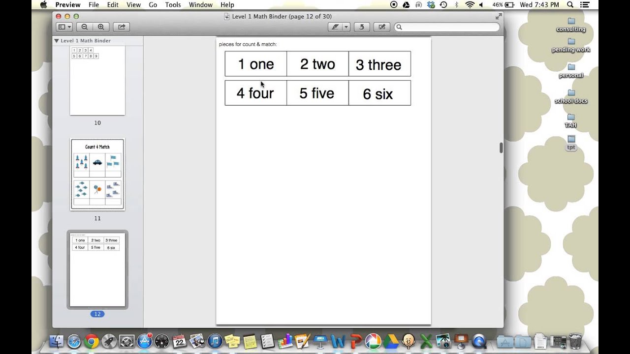 Interactive Math Work Book 1 Preview