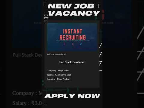 Recruitment Notice | New Job Full Stack Developer In Uttar Pradesh | 2022 #shorts #job