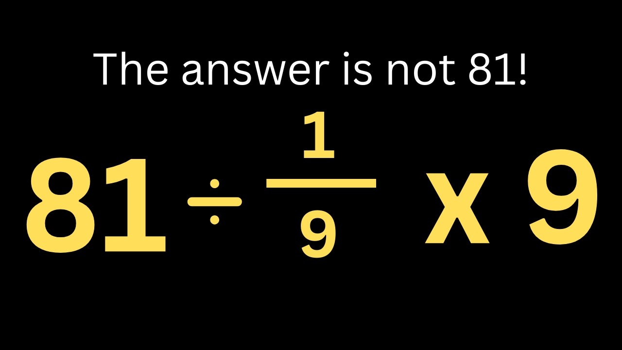 This Simple Math Question Stumps Everyone!