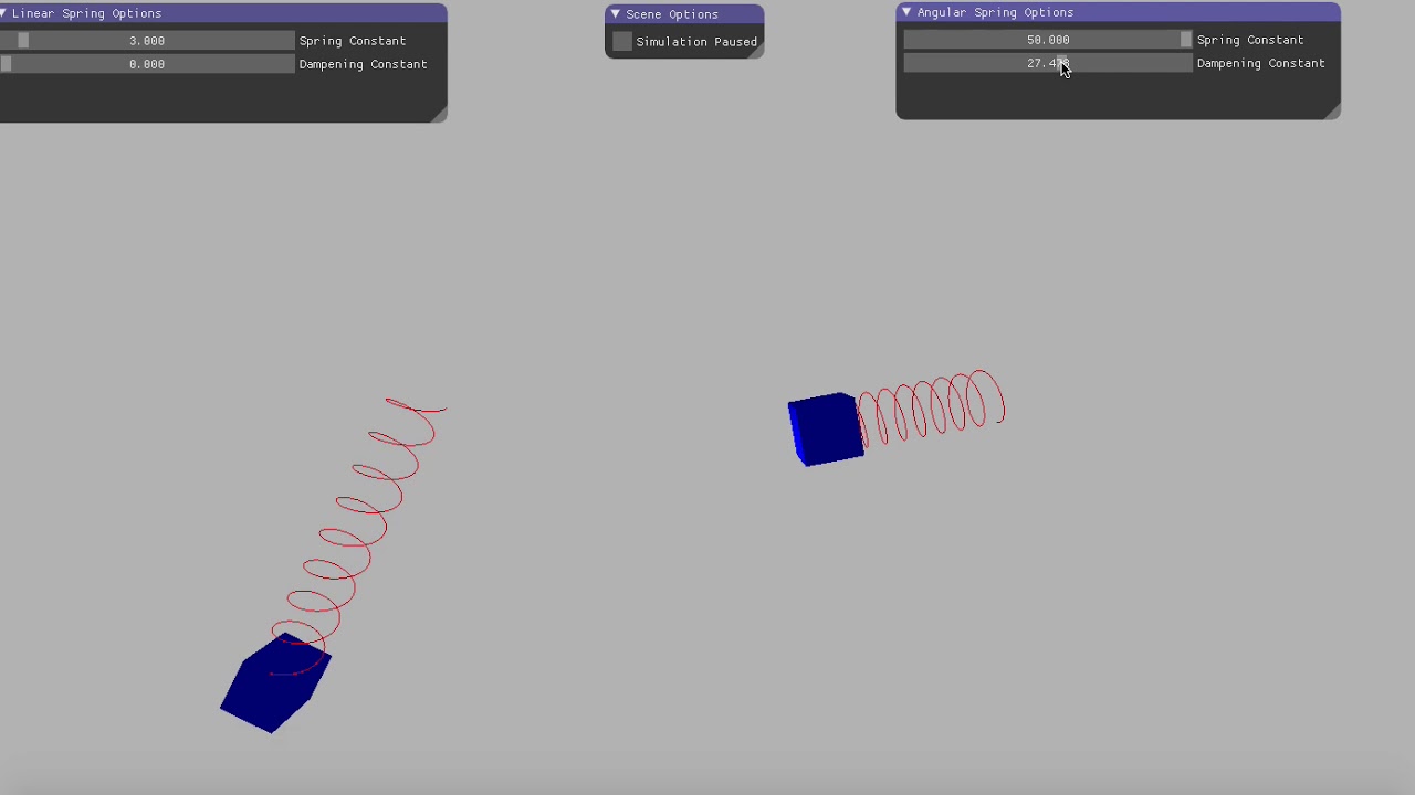 Linear and Angular Springs with OpenGL