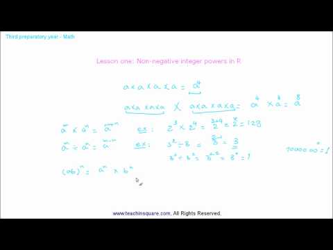 شرح درس Non-negative and negative integer powers in R - Math ...