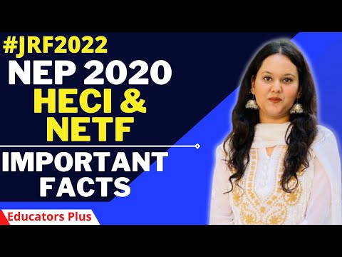 What is HECI & NETF in NEP 2020? Higher Education #nta_net_paper1 Unit 10