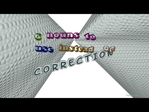 correction - 6 nouns synonym to correction (sentence examples)