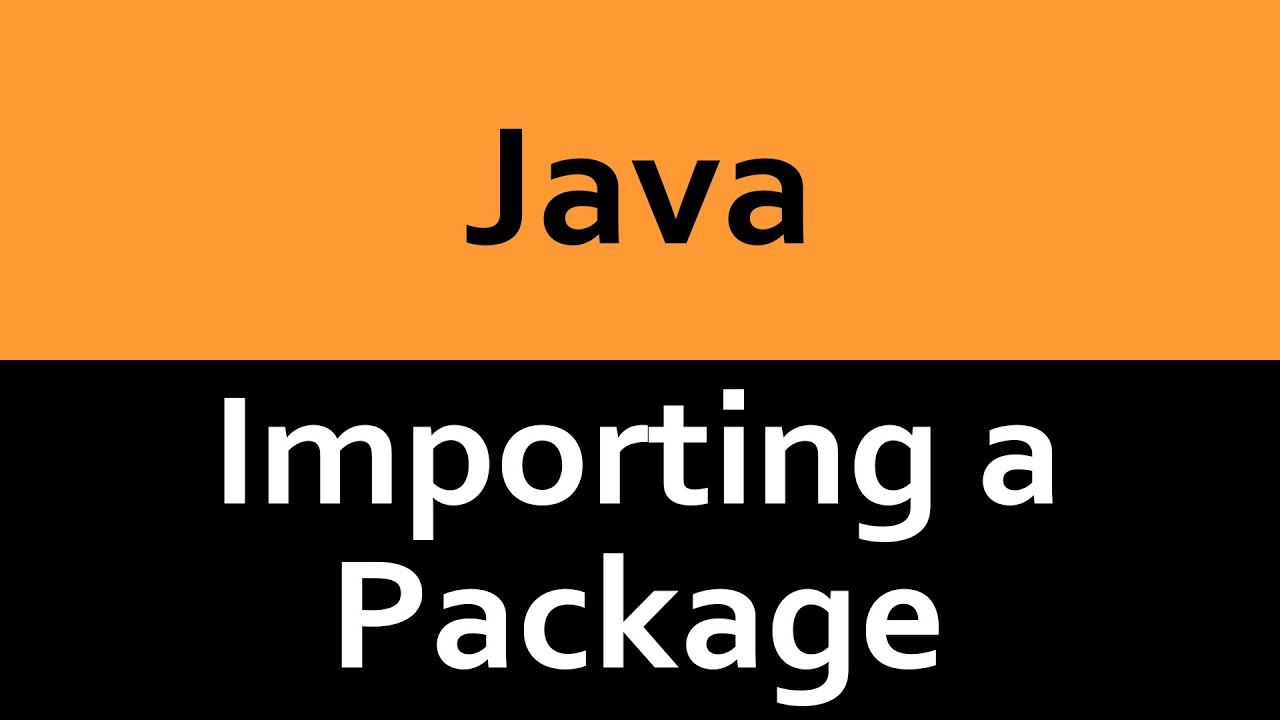 importing a Java Package