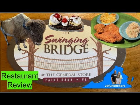 Swinging Bridge Restaurant Review Paint Bank, VA- Home of the Swinging Bridge INSIDE the restaurant