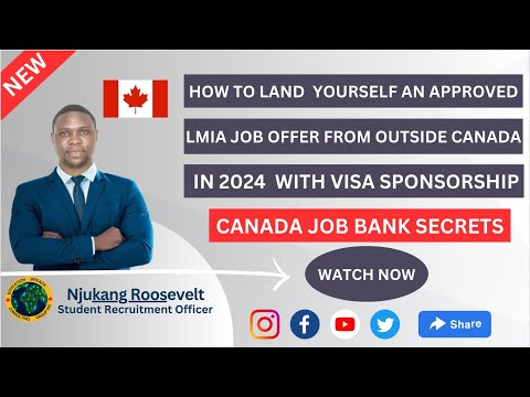 HOW TO APPLY TO JOBS IN CANADA AS A FOREIGNER / LMIA APPROVED / VISA  SPONSORSHIP /JOB BANK SECRETS