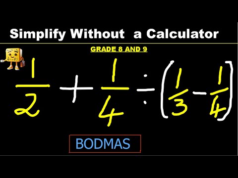 "Grade 8 and 9 Math: Simplify Fractions with BODMAS—Without a Calculator! APS