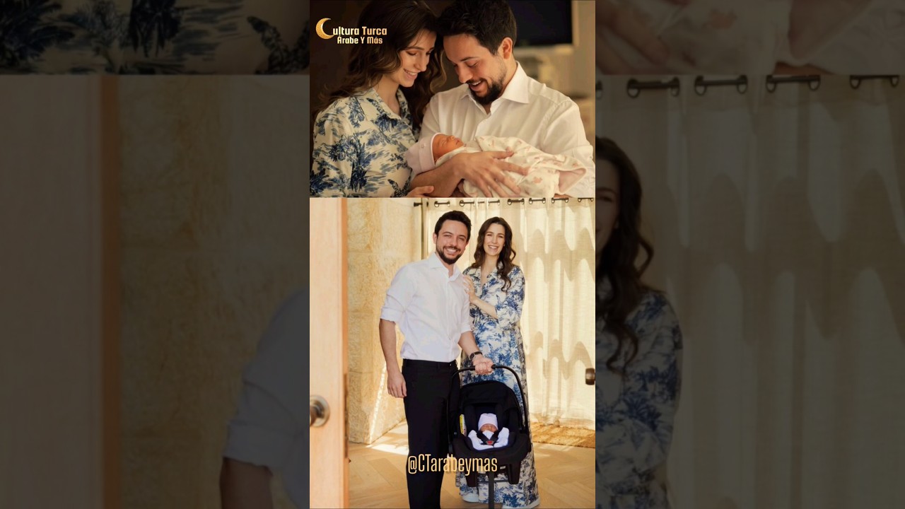 Rawja y Hussein  de Jordania dan la bienvenida a su primer hija Imán.#rajwa #rania  #jordania#jordan