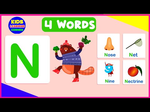 4 Words That Start with N | 4 Words That Start with Letter N for Toddlers | Kids Learning Videos