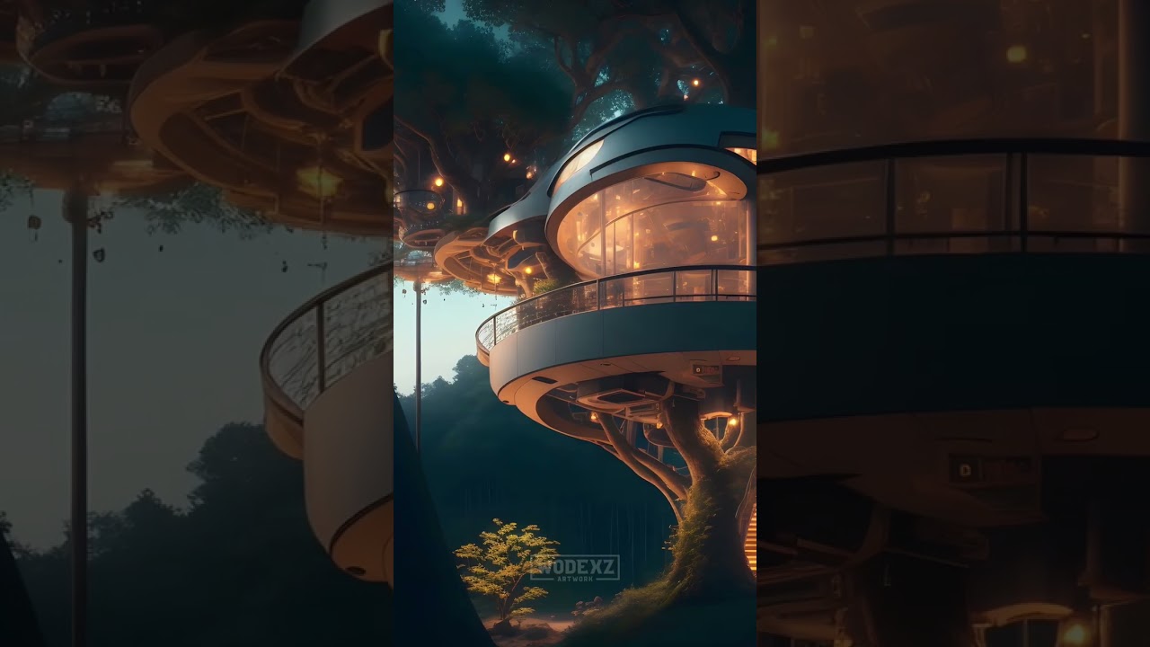 Modern Futuristic Fantasy Tree House
