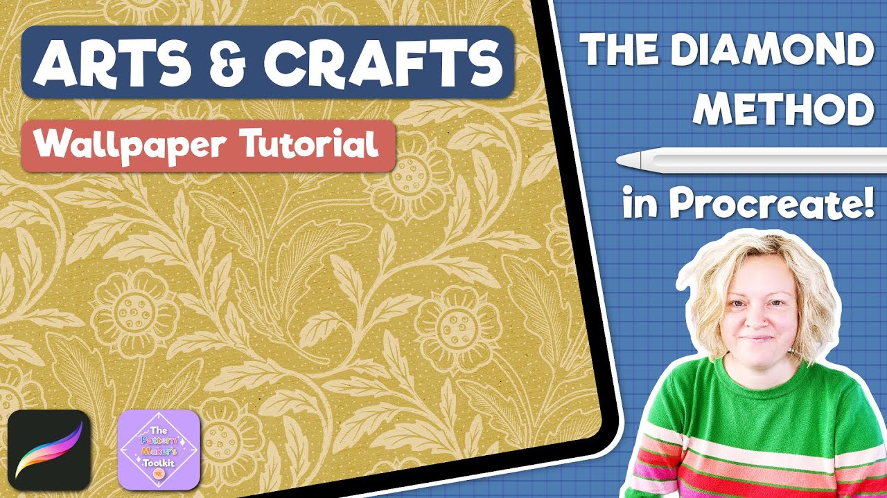 Make a William Morris-Inspired Seamless Pattern in Procreate | Monochrome Yellow Tutorial