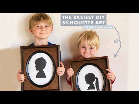 THE BEST (AND EASIEST) DIY EVER: Kid's Silhouette Art