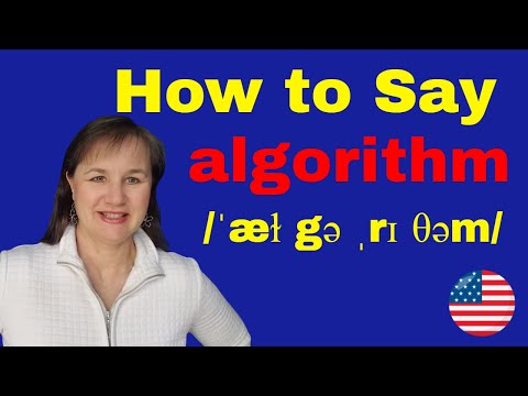 How to Say Algorithm in English
