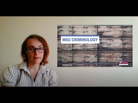 MSc Criminology at Birkbeck