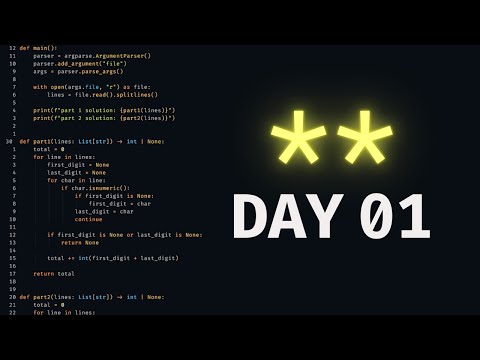 Advent of Code 2023 - Day 1 Solution Walkthrough (Python)