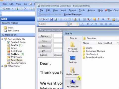 Create and reuse Outlook message templates