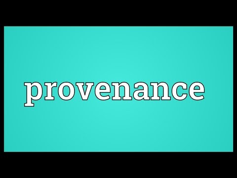 Provenance Meaning