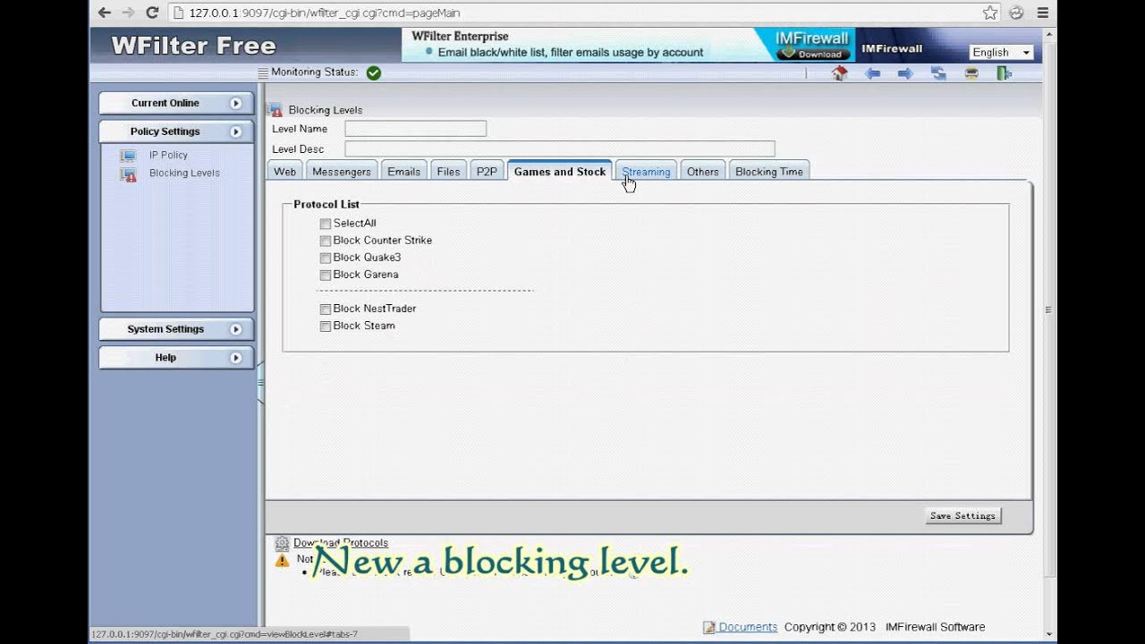 Free web filter software -- wfilter free