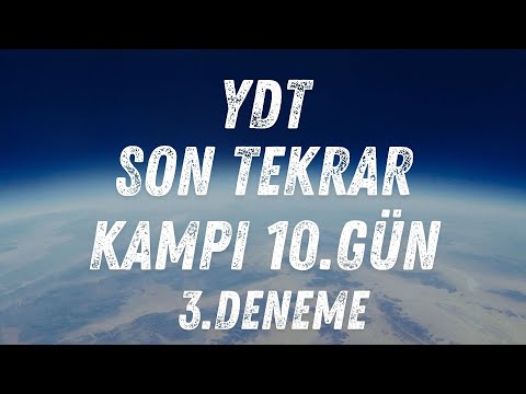 YDT SON TEKRAR | 10.GÜN | 3.DENEME