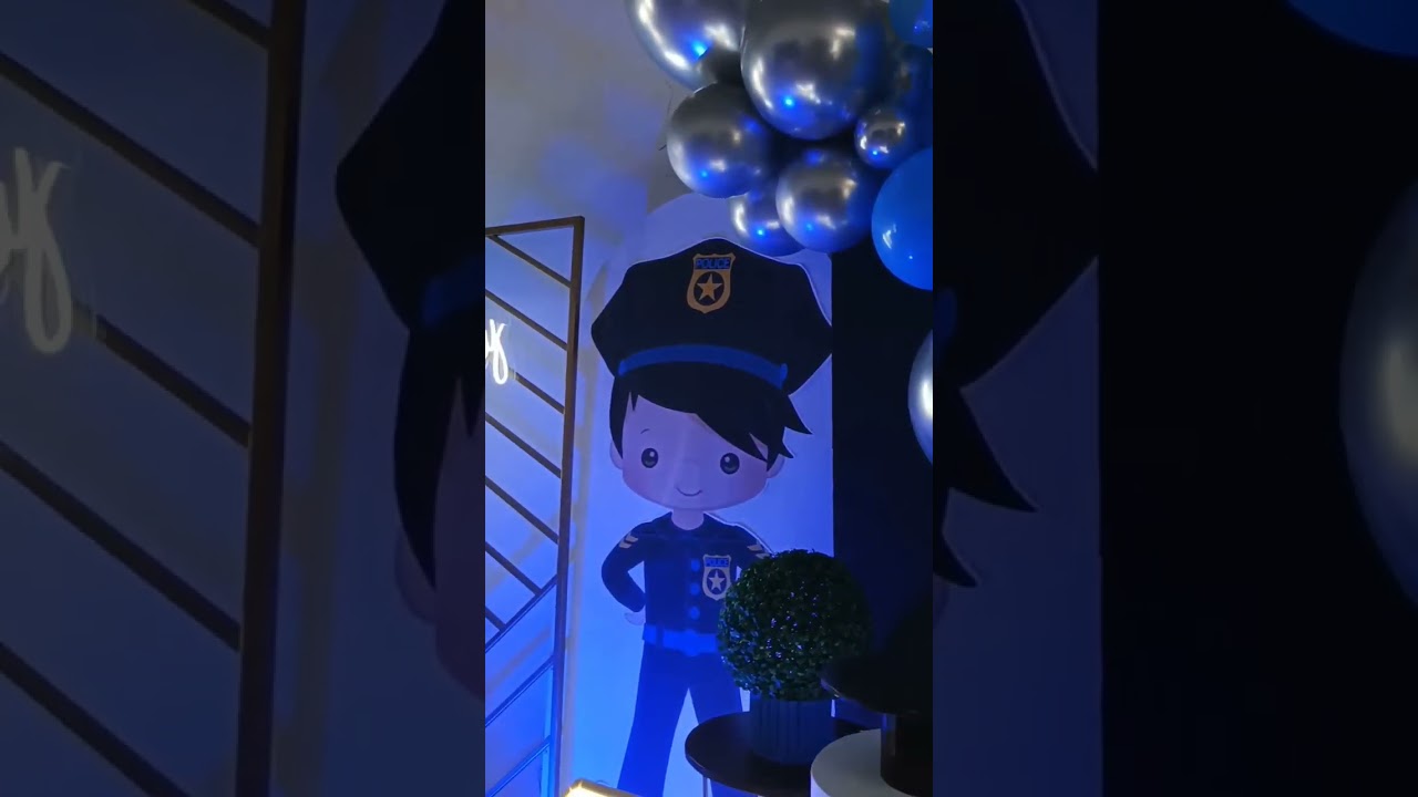Decoración de Policía 🚔🚓 #fiesta #decoration #balloon #birthday #nifty #niños