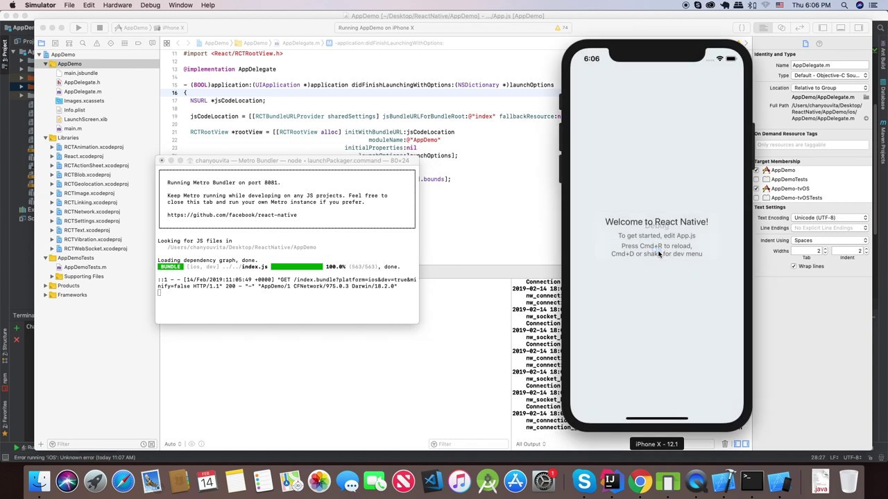 React Native: Run debug or release